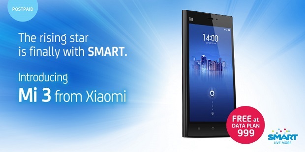 Grab a free Xiaomi Mi3 with Smart Postpaid Data Plan 999. Pre-order now ...