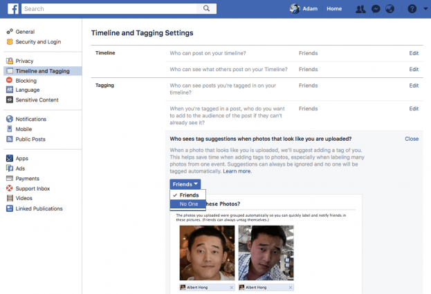 How to disable Facebook photos auto-tagging feature | NoypiGeeks