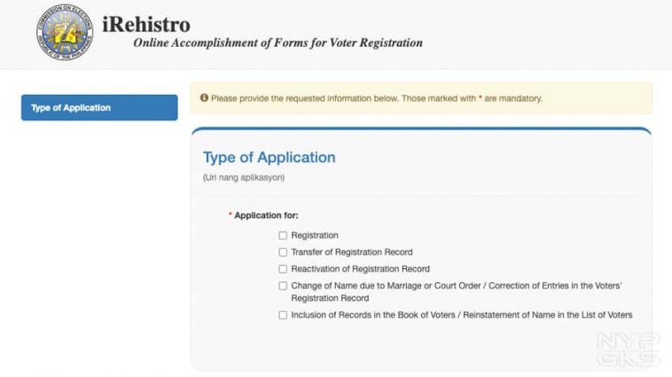COMELEC iRehistro website for online voter registration now live ...