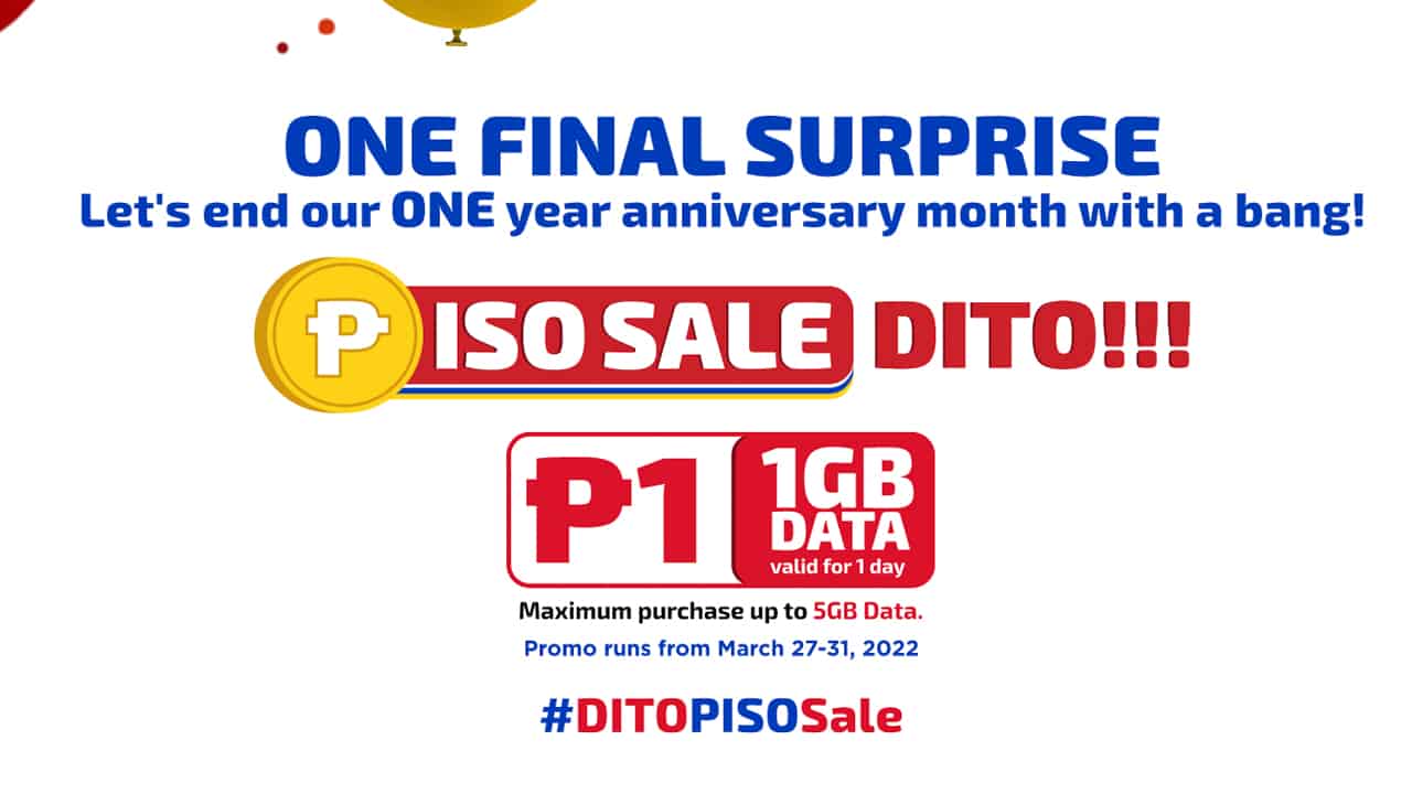 DITO announces Piso per 1GB anniversary promo | NoypiGeeks