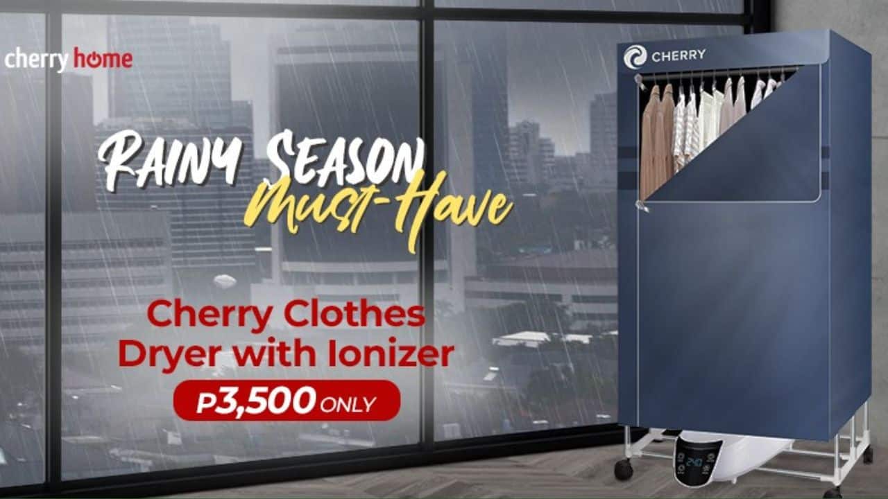 Cherry Clothes Dryer with Ionizer makes drying clothes indoors easier ...