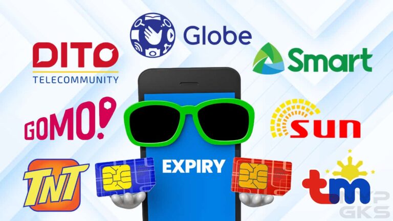 SIM card expiration of Smart, Globe, DITO, GOMO, TNT, TM | NoypiGeeks