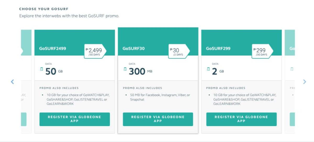 Popular GoSURF50 Globe promo is now gone | NoypiGeeks