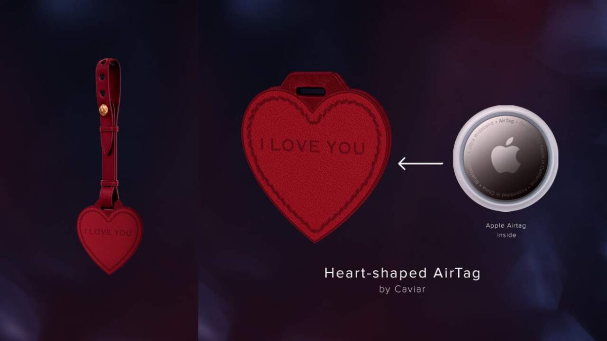 iPhone with diamonds, gold and heart-shaped AirTag is the perfect ...