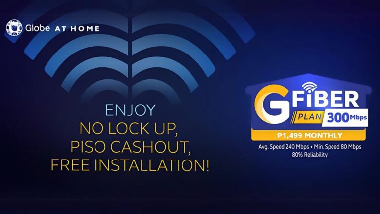 Globe at Home GFiber offered with no lock up, piso cashout, free ...