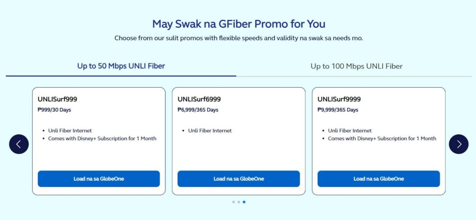 Globe GFiber Prepaid now has 1-year 50Mbps promo, starts at just Php6 ...