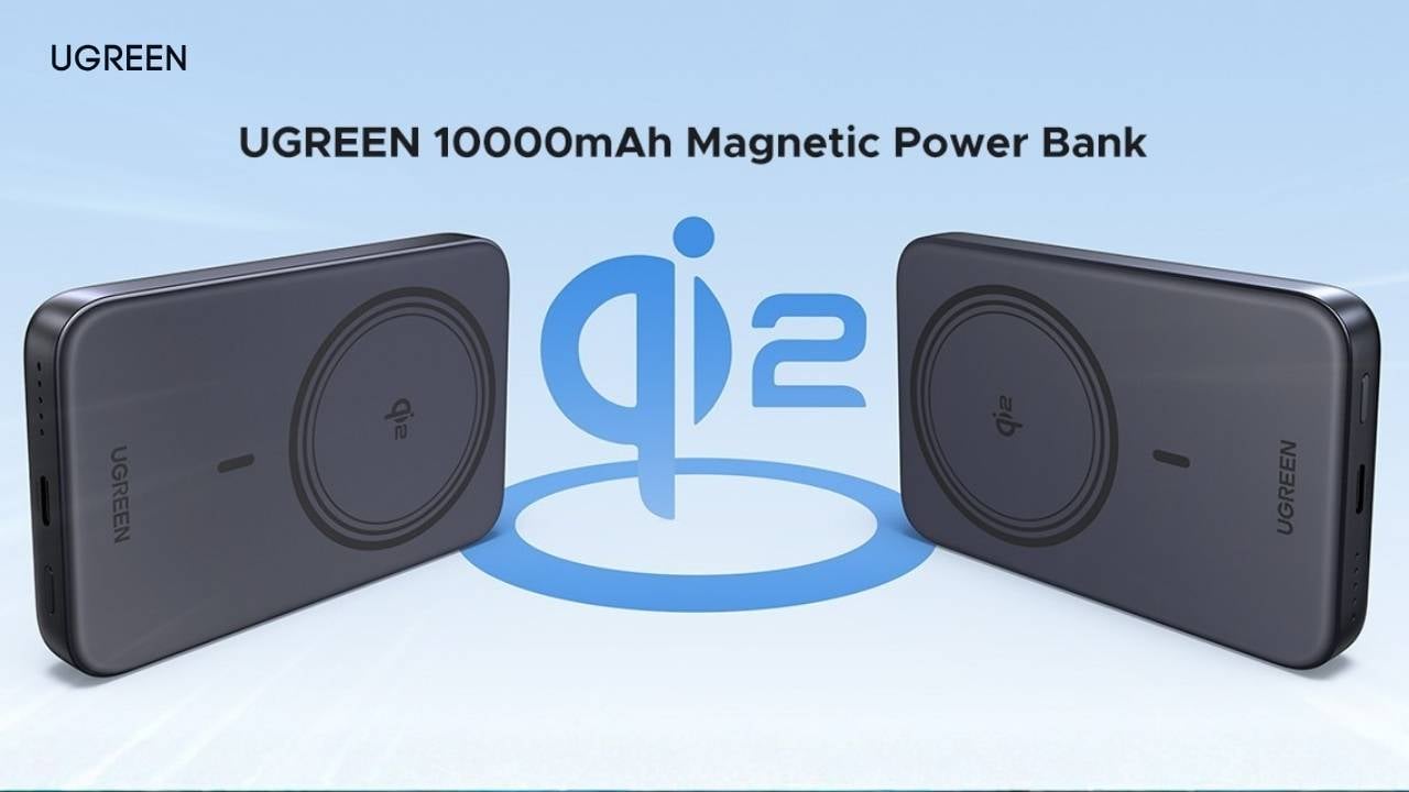 UGREEN MagFlow Air Qi2 is a slim 10,000mAh powerbank with Qi2 support ...