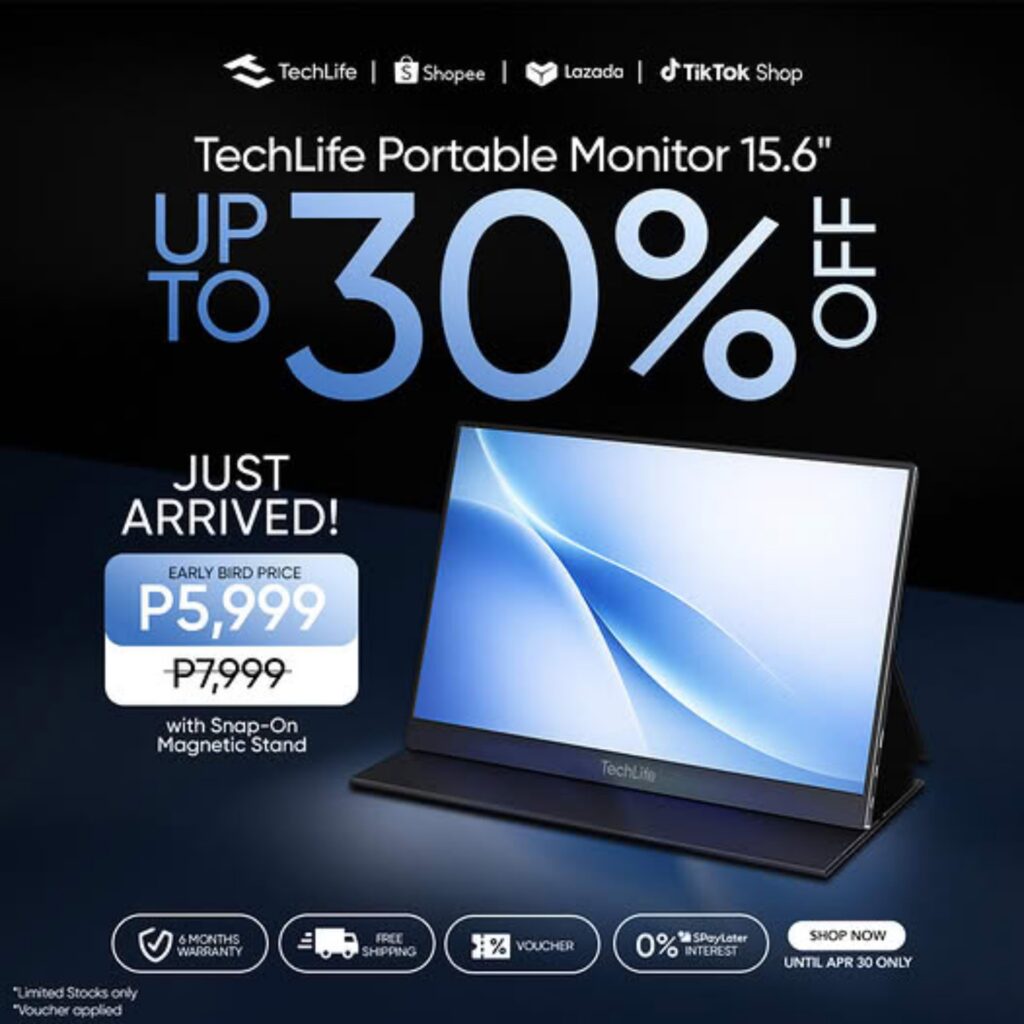 TechLife Portable Monitor 15.6-inch now in PH | NoypiGeeks