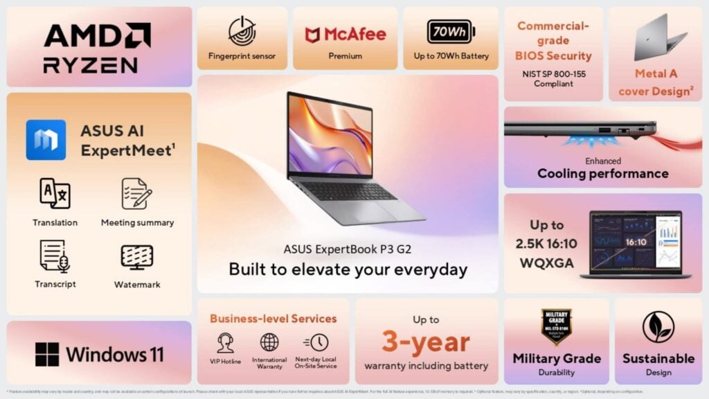 ASUS ExpertBook P5 G2, P3 G2 2026 priced in the Philippines | NoypiGeeks